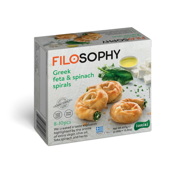 Filosophy Feta & Spinach Spirals 450gr - Loumidis Foods